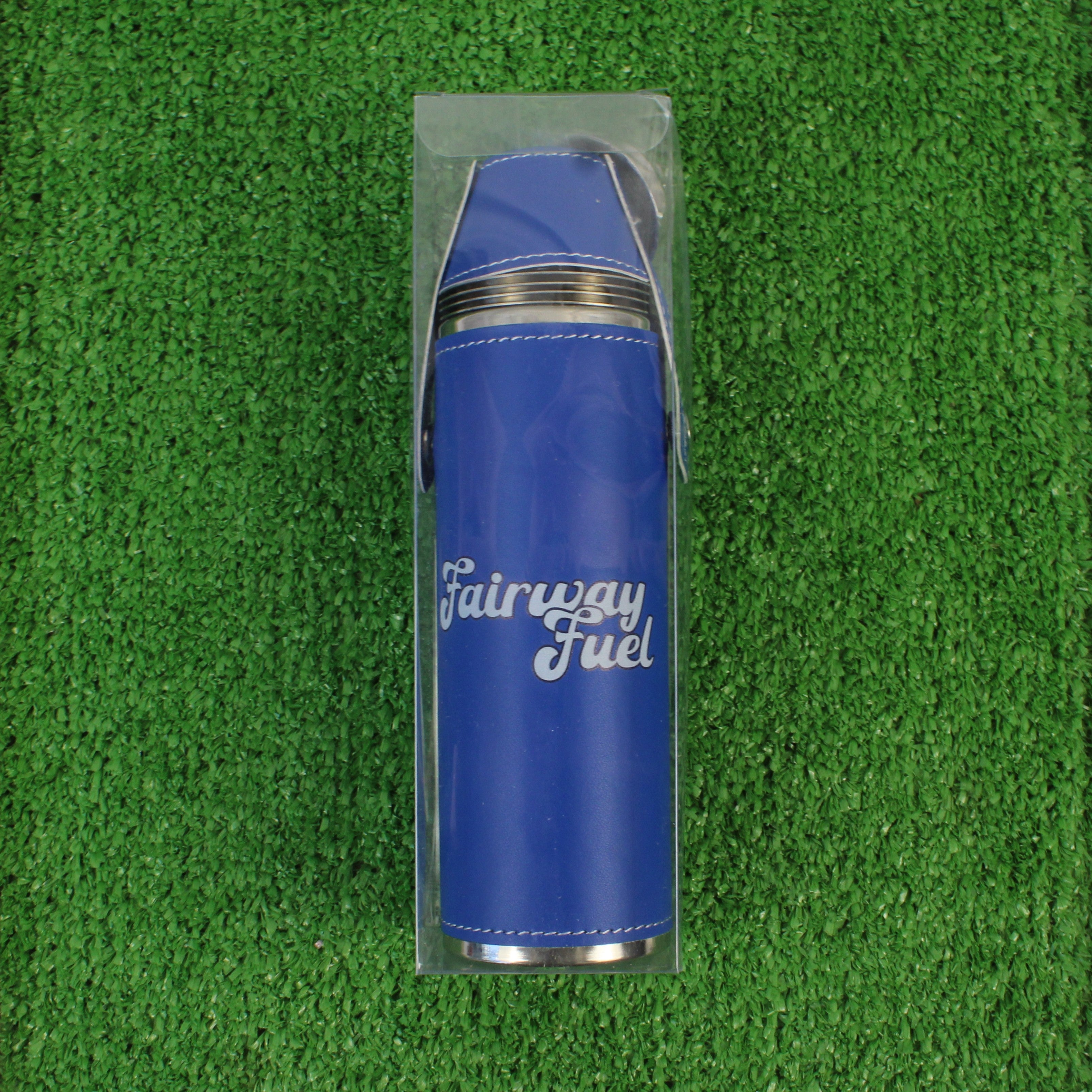 FORE Shot Flask with Shot Glasses - Blue – Best of Golf America